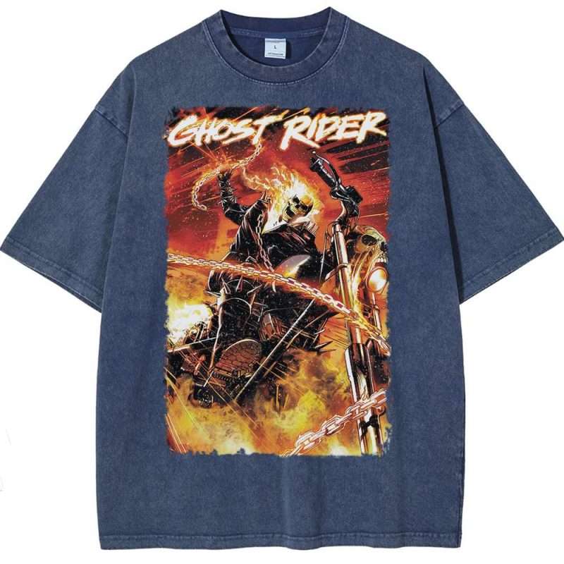 Ghost Rider Shirt, Marvel Comics Shirt, Oversized Vintage T-Shirt ...