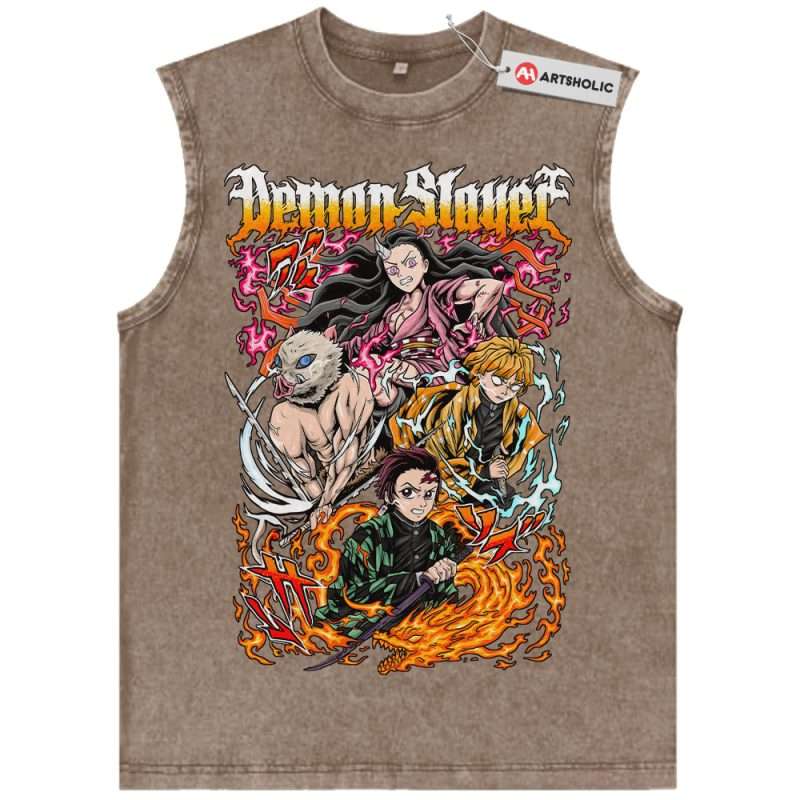 Tanjiro Tank Top, Nezuko Tank Top, Inosuke Tank Top, Zenitsu Tank Top ...