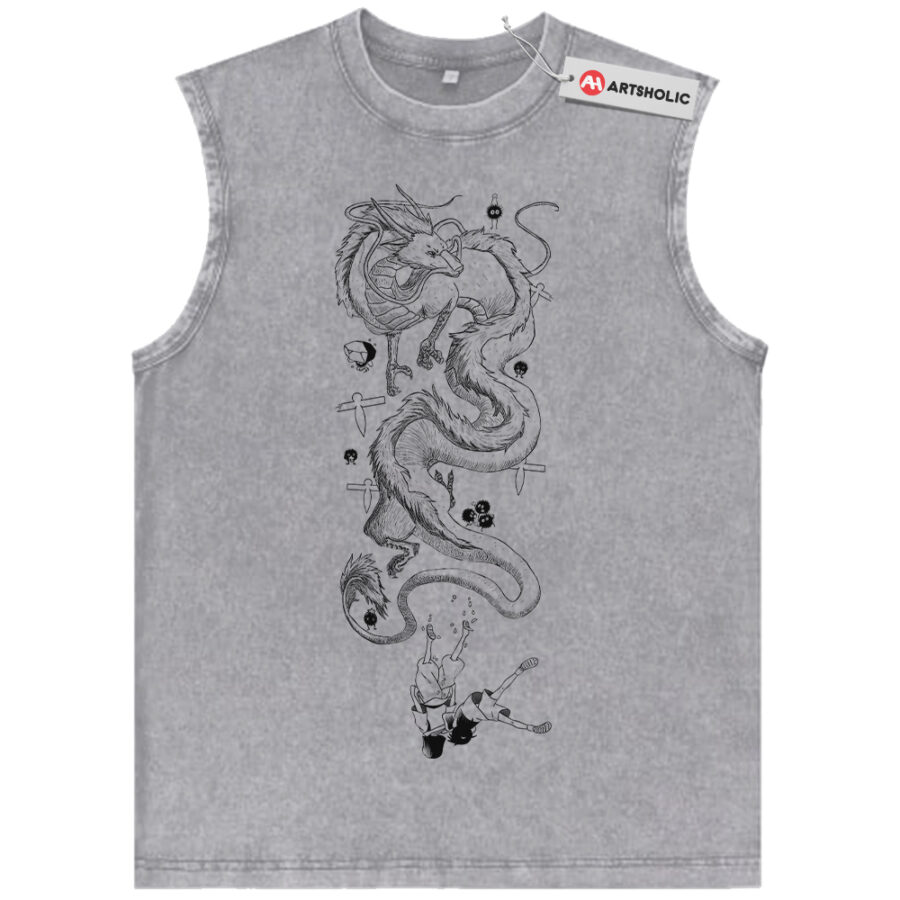Haku vs Chihiro Tank Top, Spirited Away Tank Top, Studio Ghibli Tank ...
